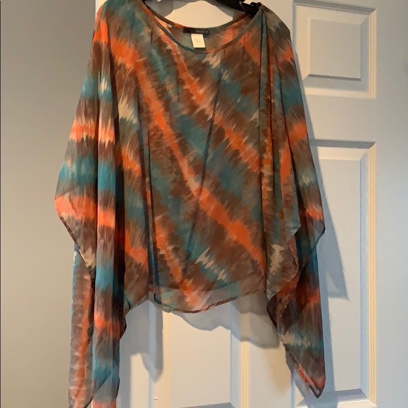 Matty M | Tops | Silk Poncho | Poshmark